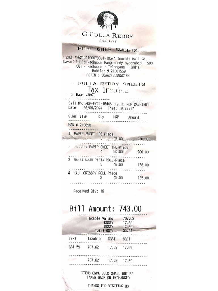 Coffee Bill Samples | PDF