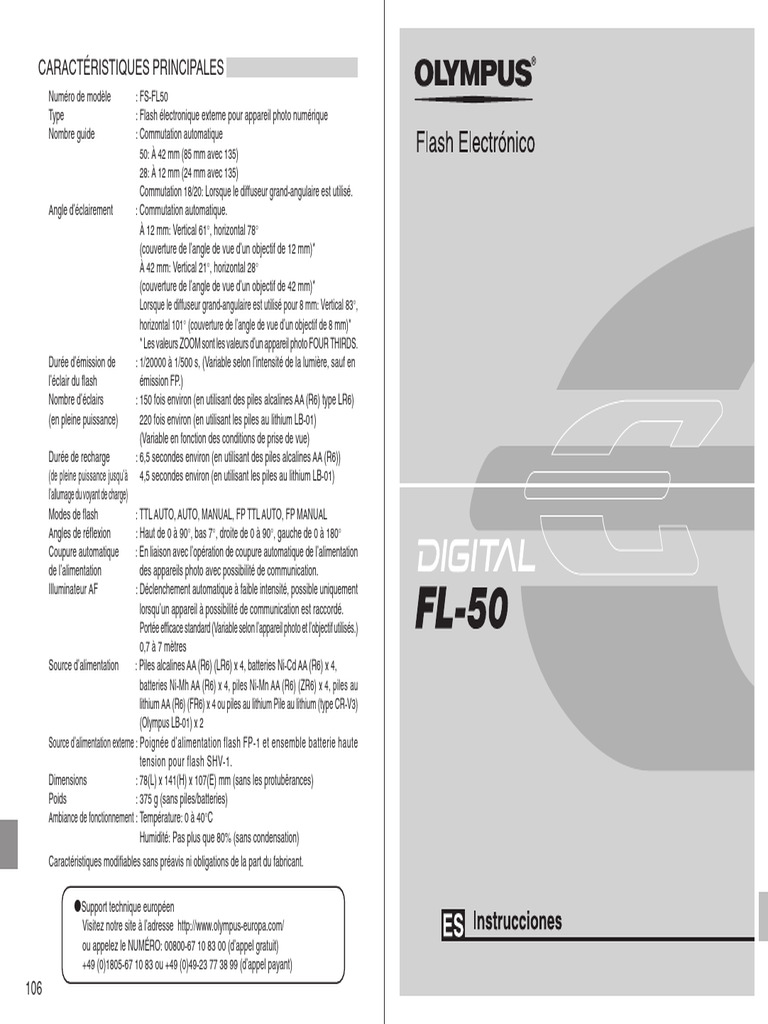 Olympus Flash Fl50 | PDF