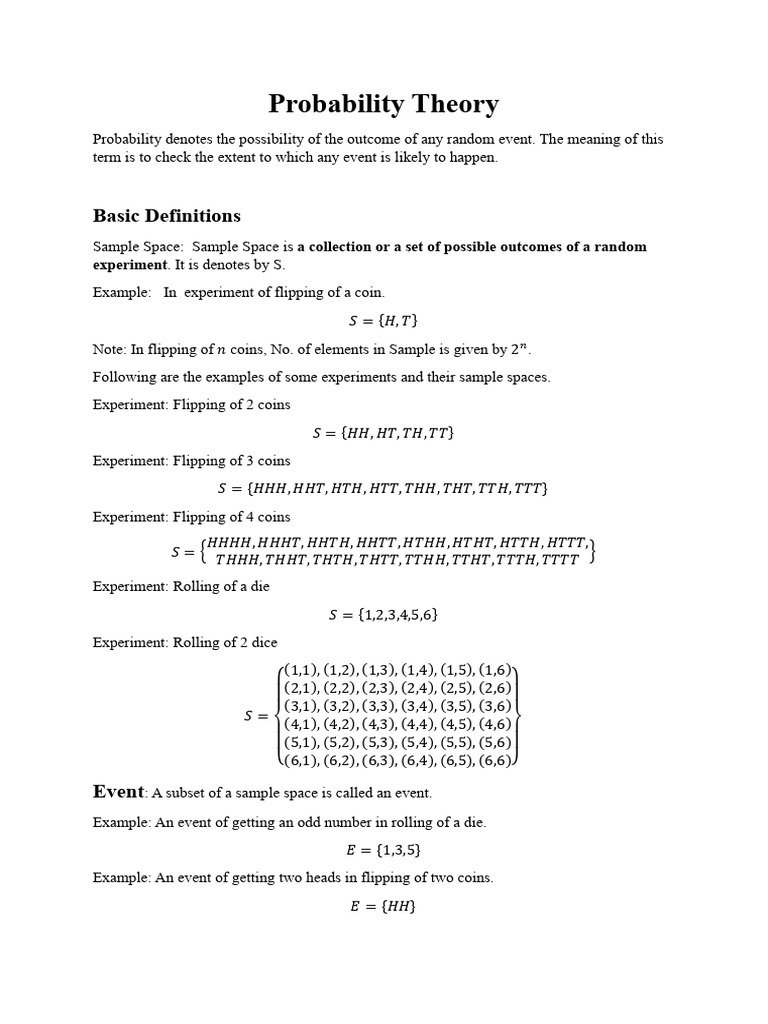 Probability Theory | PDF