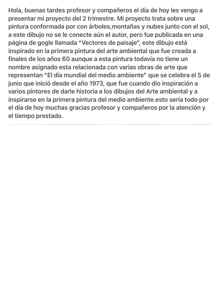 Hola, Buenas Tardes Profesor y Compañeros El Día de Hoy Les Vengo | PDF