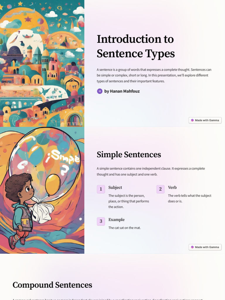 Introduction to Sentence Types | PDF