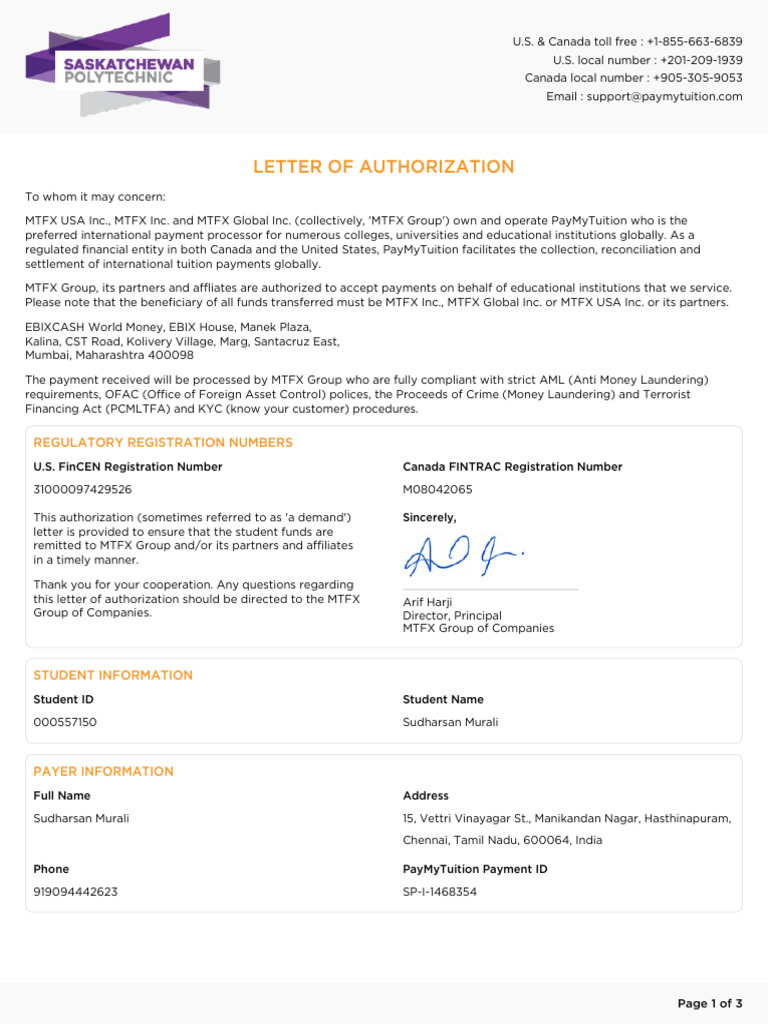 Payment Instruction | PDF | Money | Banking