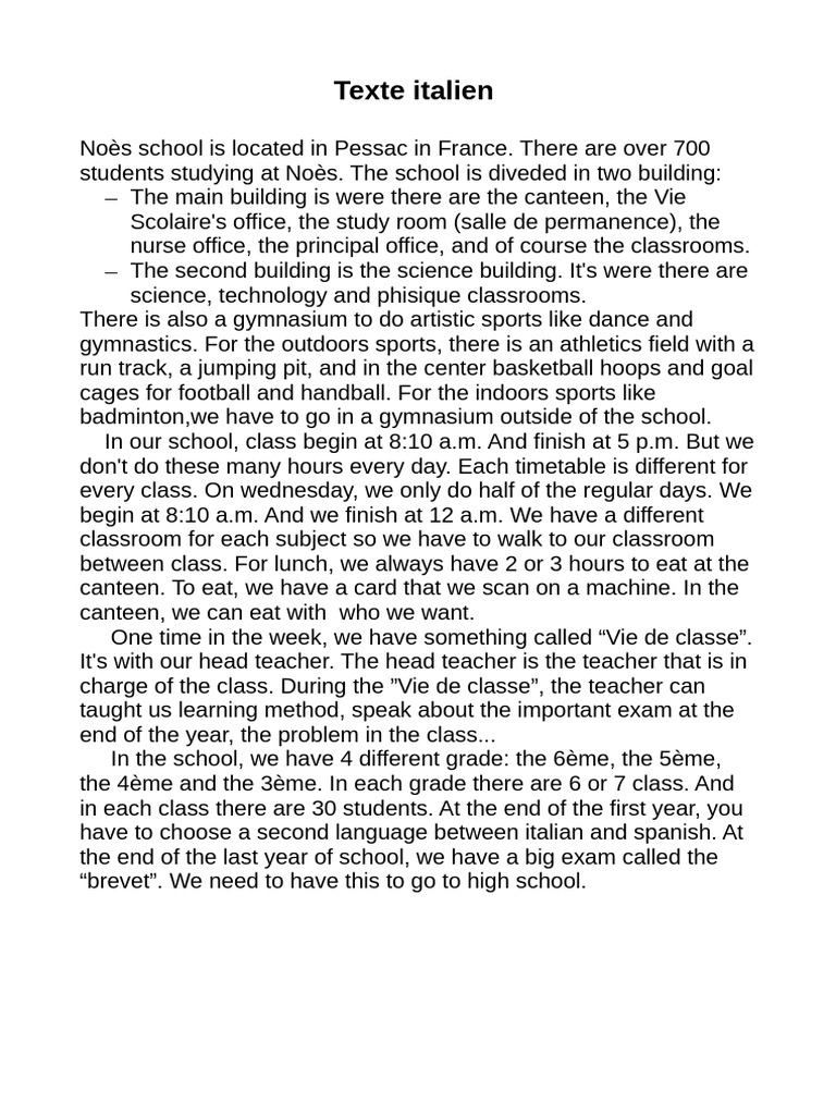 Texte Video Italien | PDF