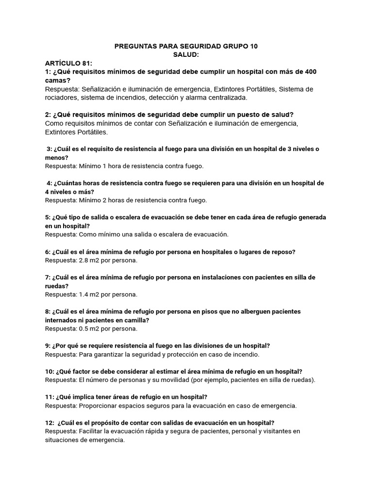 Preguntas para Seguridad | PDF