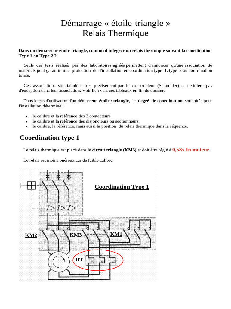 Démarrage Étoile - Triangle + Relais Thermique | PDF