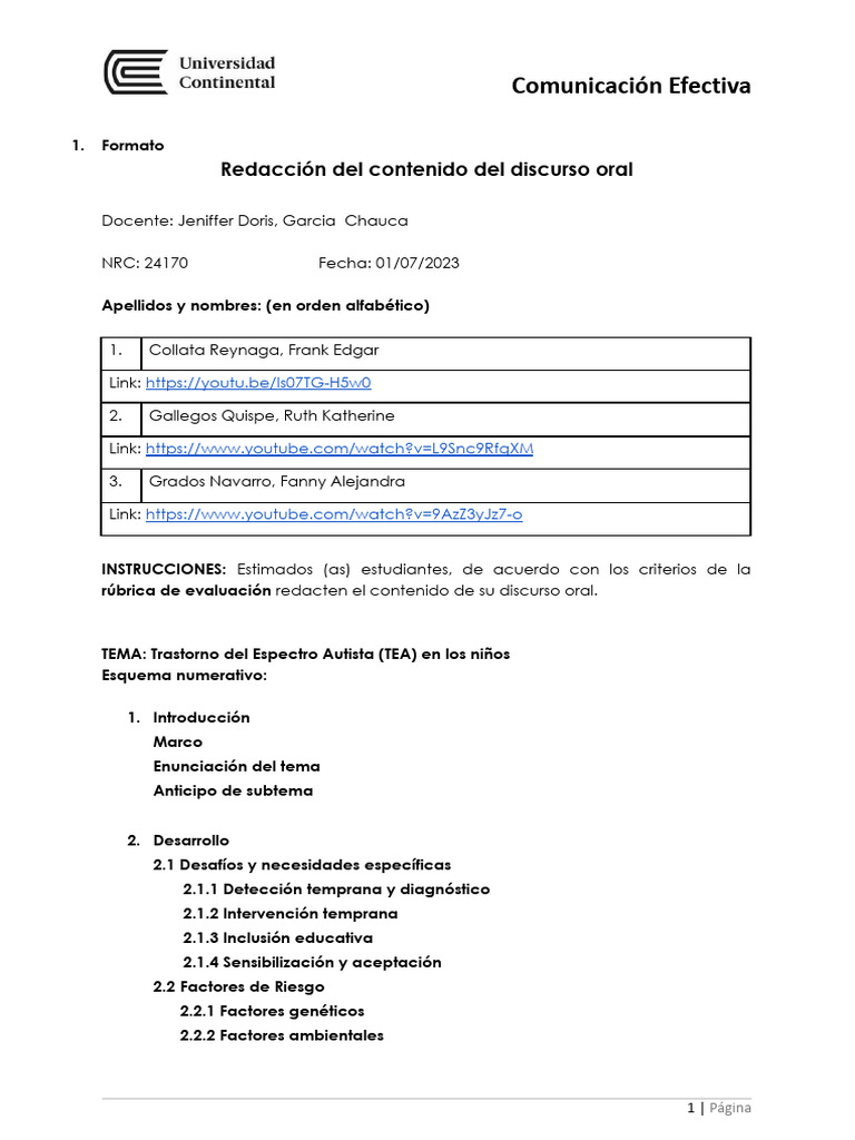 PA3 - Comunicación Efectiva | PDF