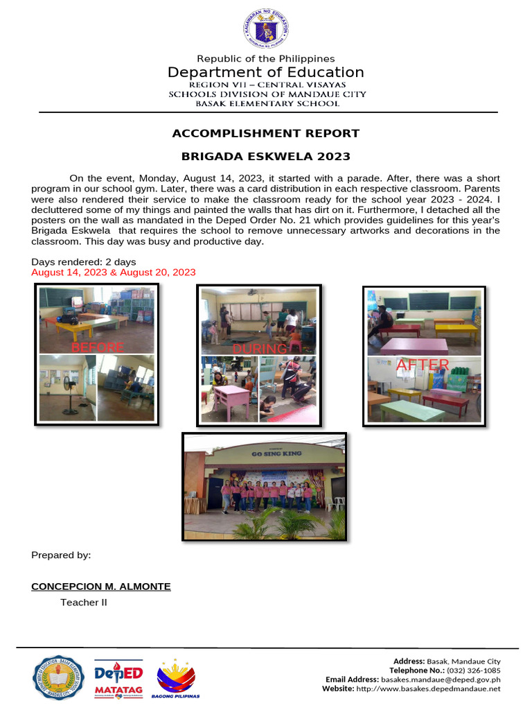 Brigada-Accomplishment 23-24 | PDF