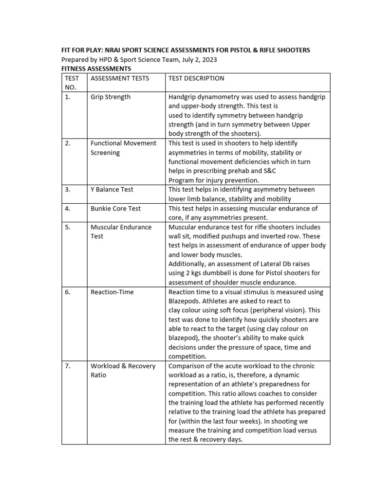 Sports Science Test | PDF