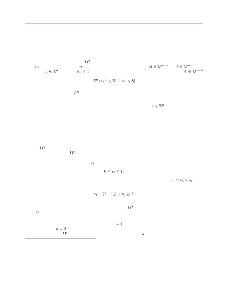 Integer Programming Pdf