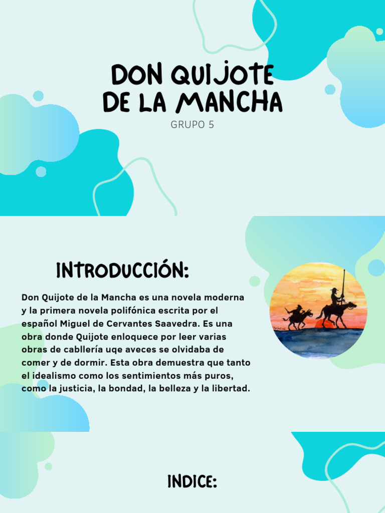 El Ingenioso Hidalgo Don Quijote de La Mancha | PDF
