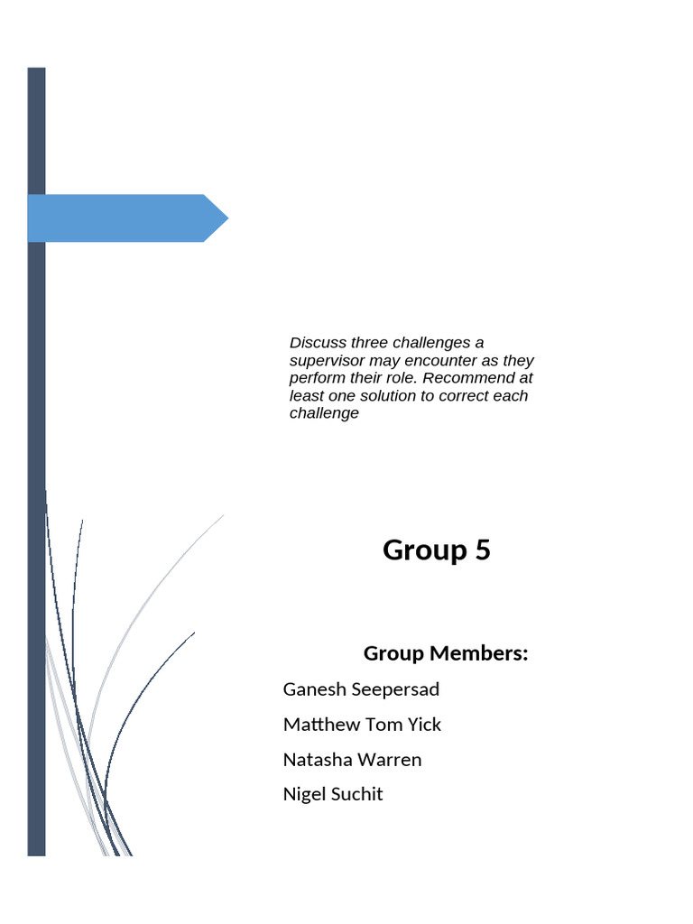 Supervisory Management - Assignment 1 | PDF | Communication | Career & Growth