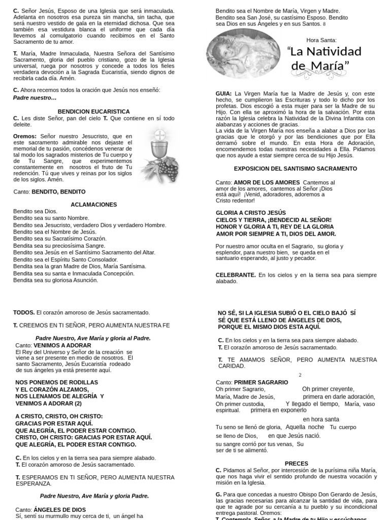 Hora Santa Natividad de Maria | PDF
