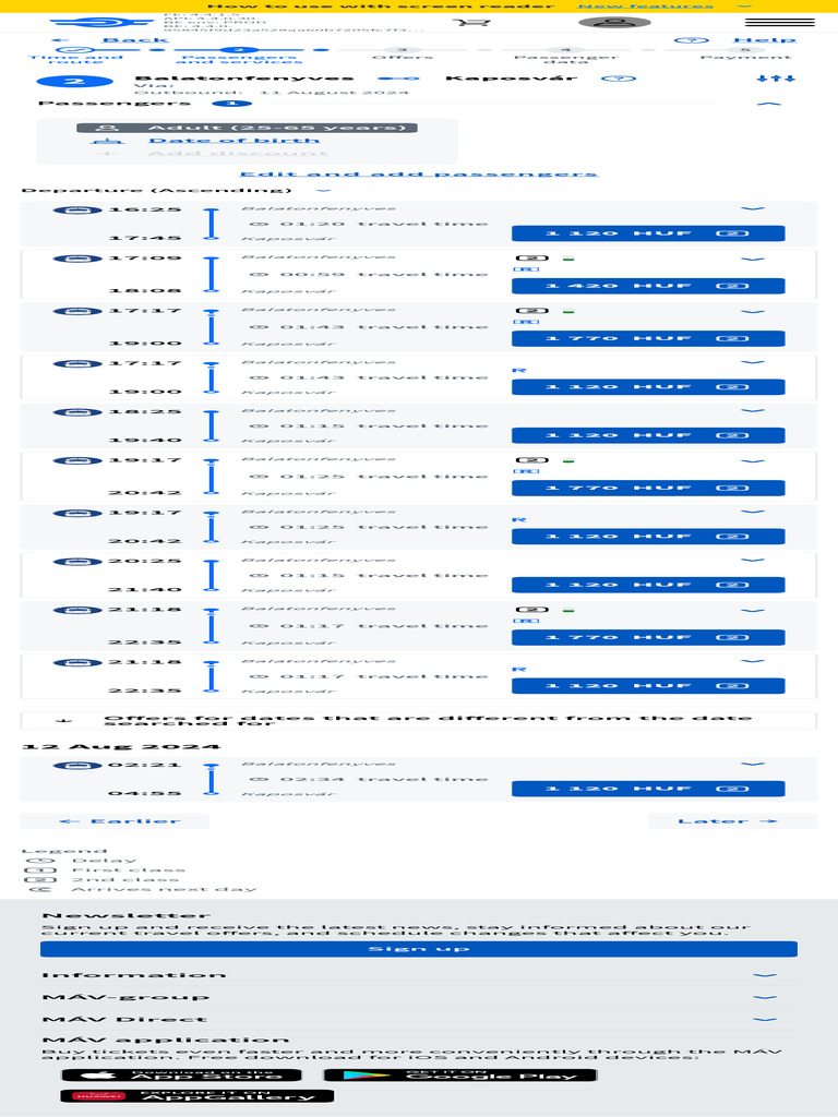 MÁV-START Új ELVIRA Online Jegyvásárlás | PDF