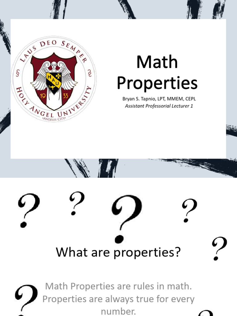 Properties of Mathematics | PDF