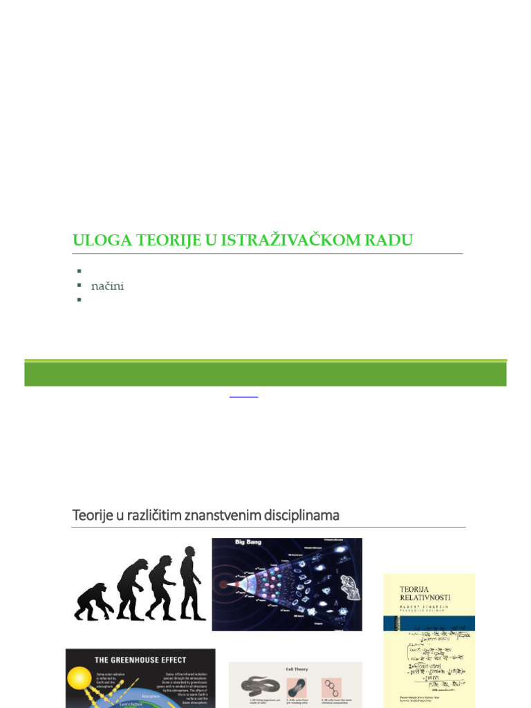 Uloga Teorije U Istraž. | PDF