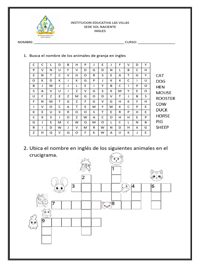 GUIA DE APRENDIZAJE INGLES | PDF