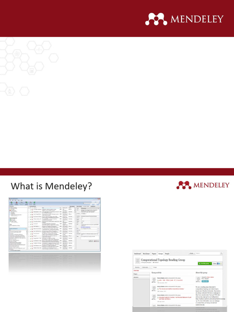 Introduction-to-Mendeley Presentation 2015 Compressed | PDF | Computing | Software