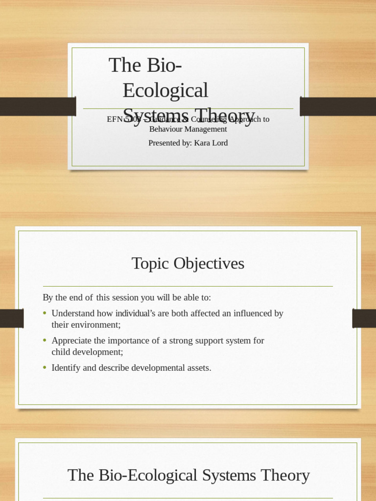 The Bio-Ecological Systems Theory | PDF | Child Development | Violence