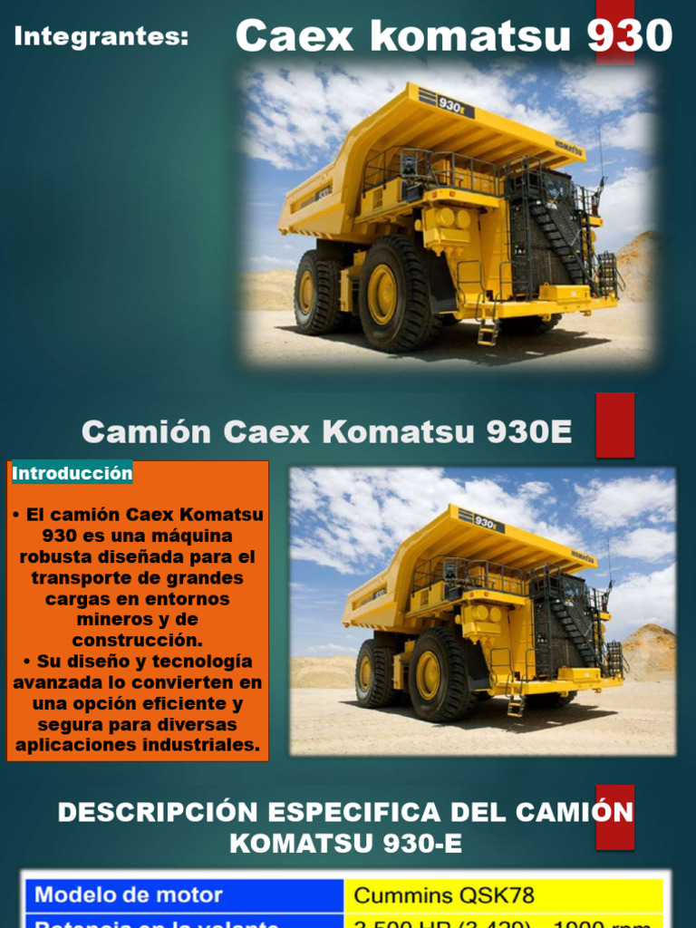 Camión - Caex - Komatsu - 930E (1) Oscar Corregido | PDF