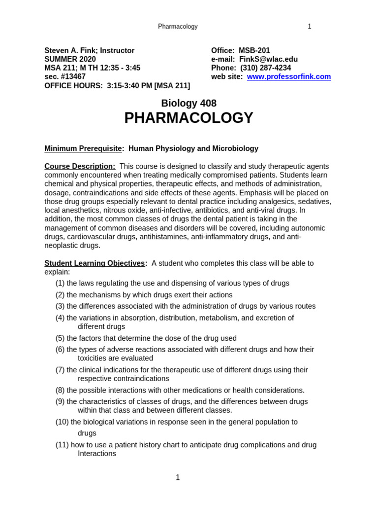 Pharm Syllabus | PDF