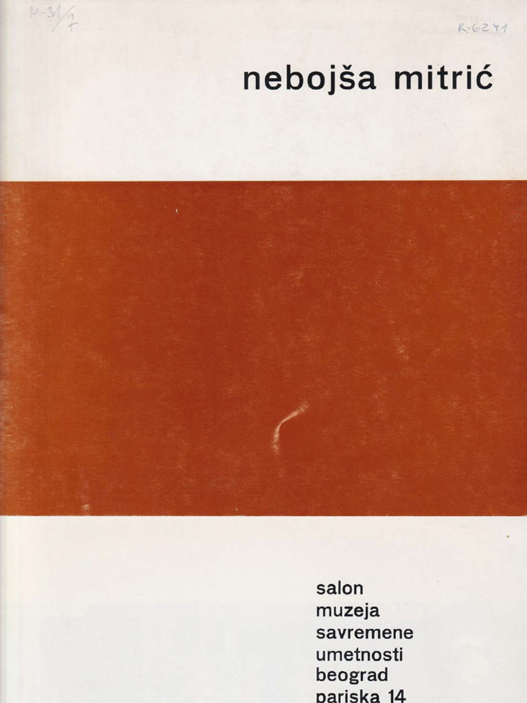 Nebojsa Mitric Salon MSU - 1972 Hronologijaizlaganja | PDF