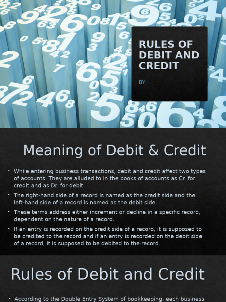 Rules of Debit and Credit | PDF