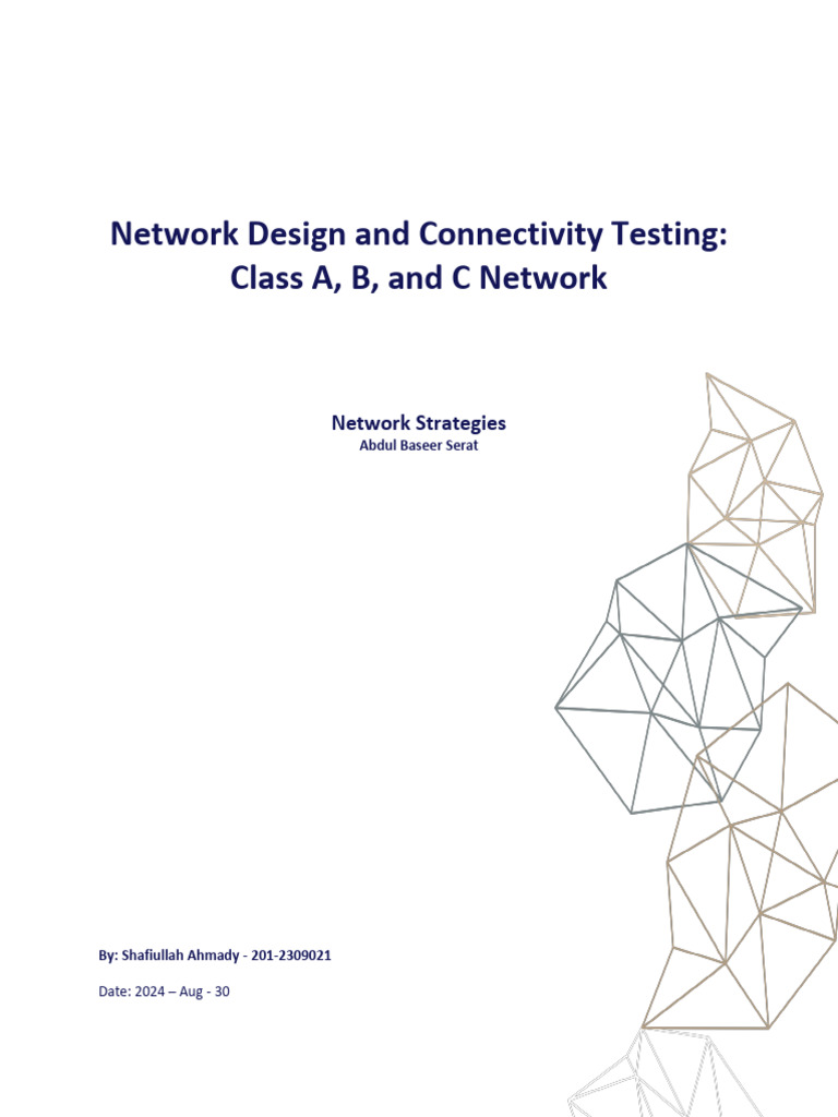 Network Design and Connectivity Testing | PDF