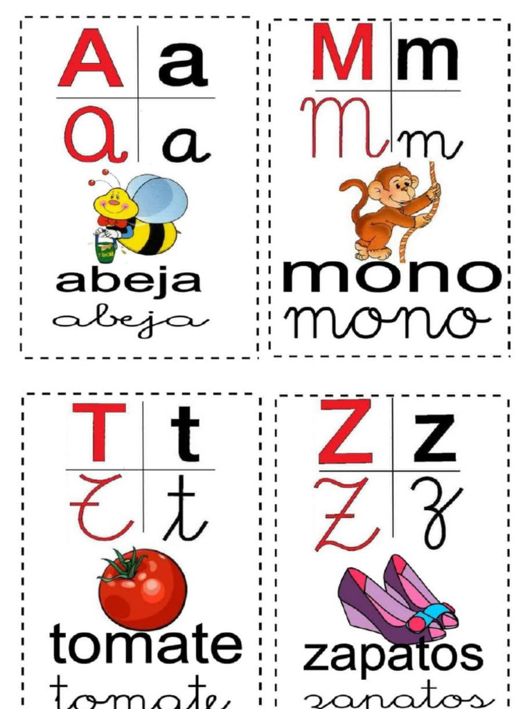 Abcdario 4 Letras | PDF