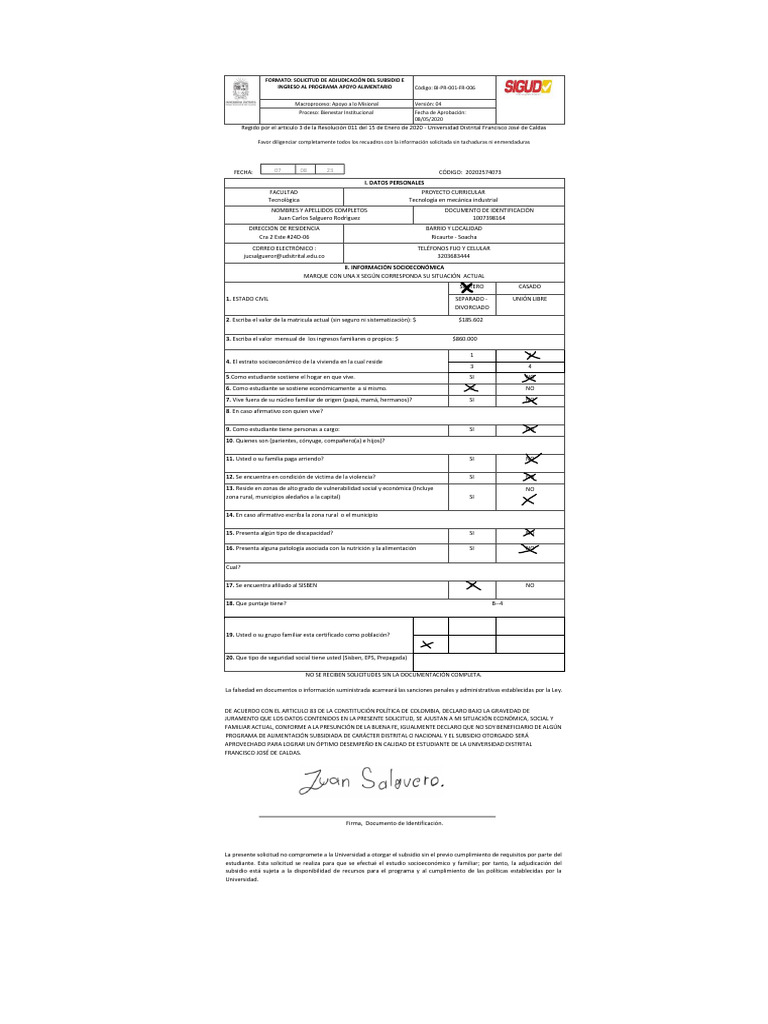 Sigud Formulario (2023-2) | PDF