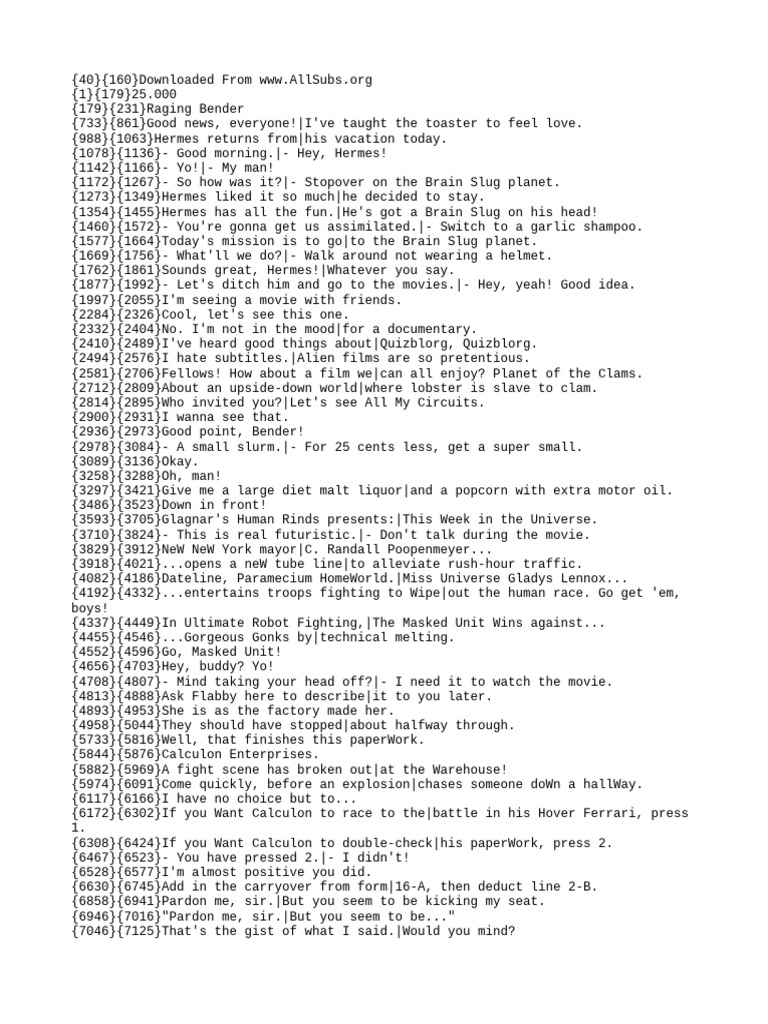 Futurama - 2x12 - Raging Bender - en | PDF