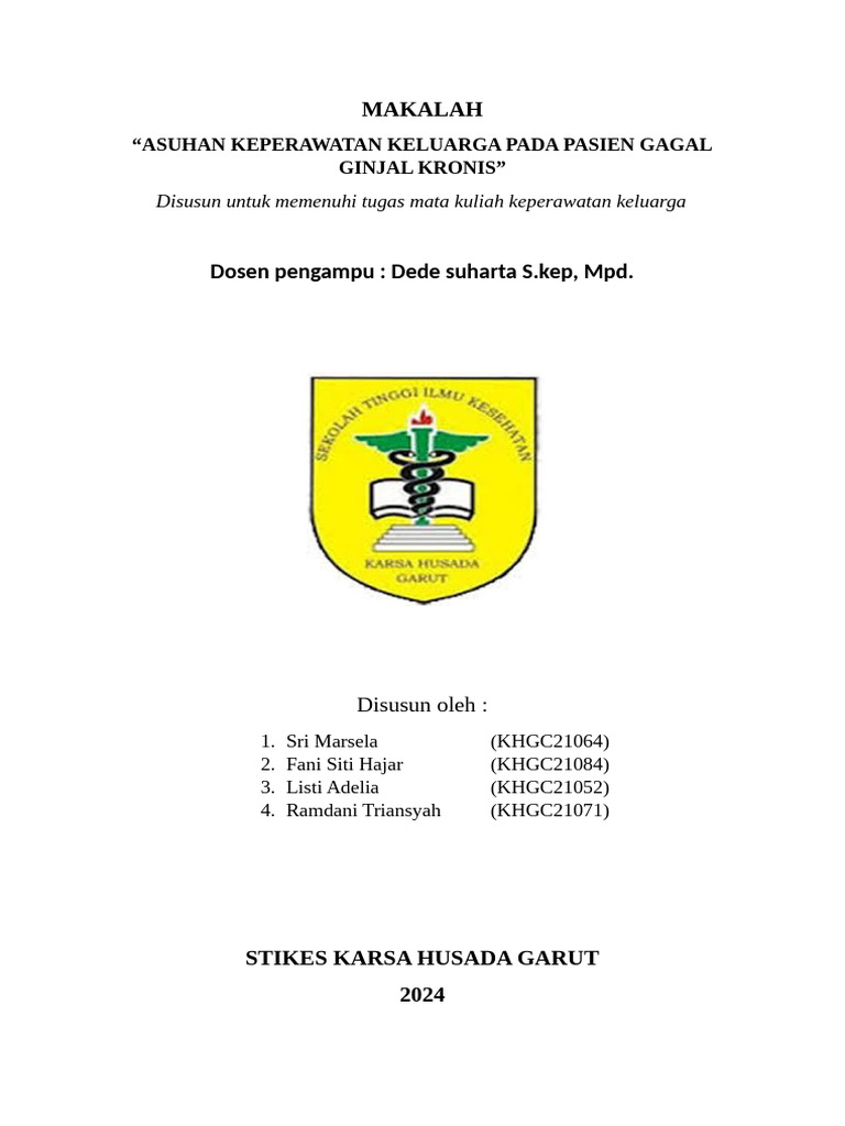 MAKALAH Gagal Ginjal | PDF | Pengembangan Diri