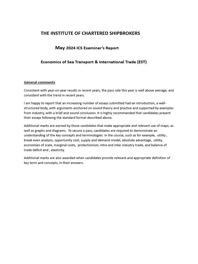 Est May 2024 Report | PDF