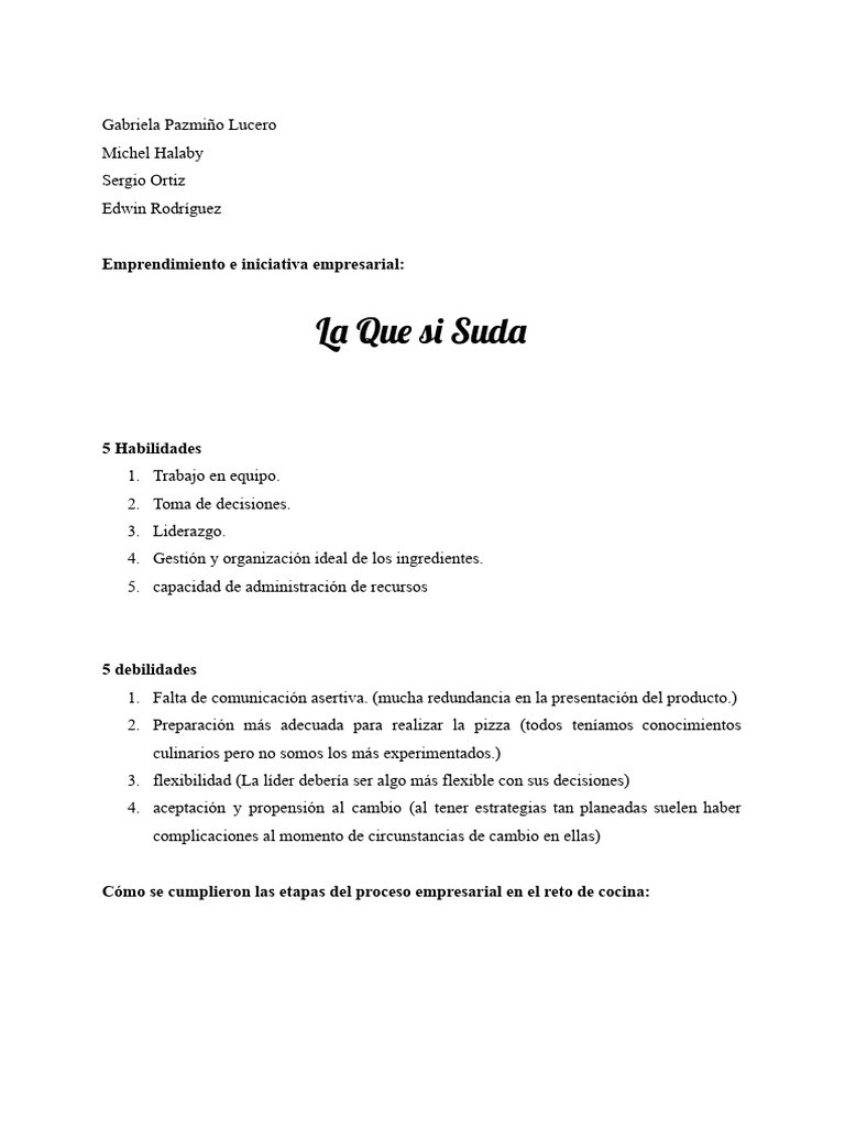 Etapas de Proceso Empresarial | PDF