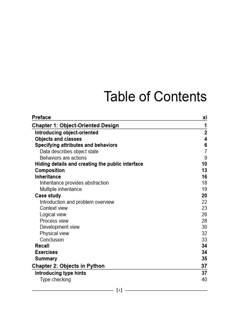 Preface Xi Chapter 1: Object-Oriented Design 1 | PDF
