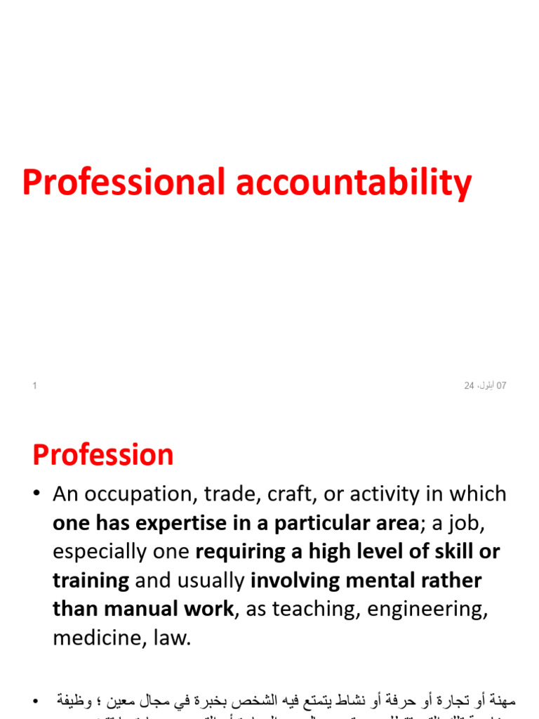 Professional Accountability | PDF