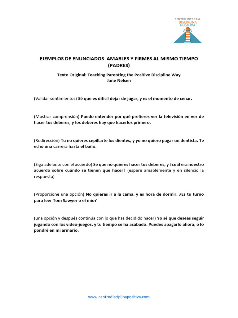 Ejemplos de Enunciados Amables y Firmes Al Mismo Tiempo | PDF