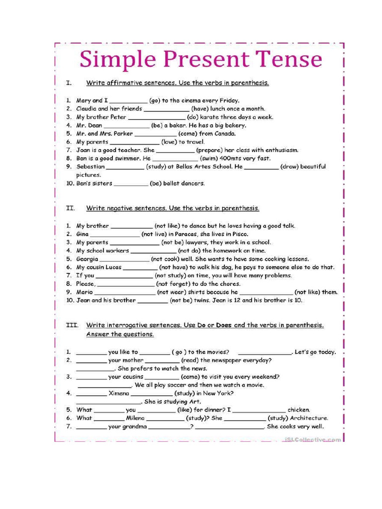 Sesion 1 - Present Simple | PDF