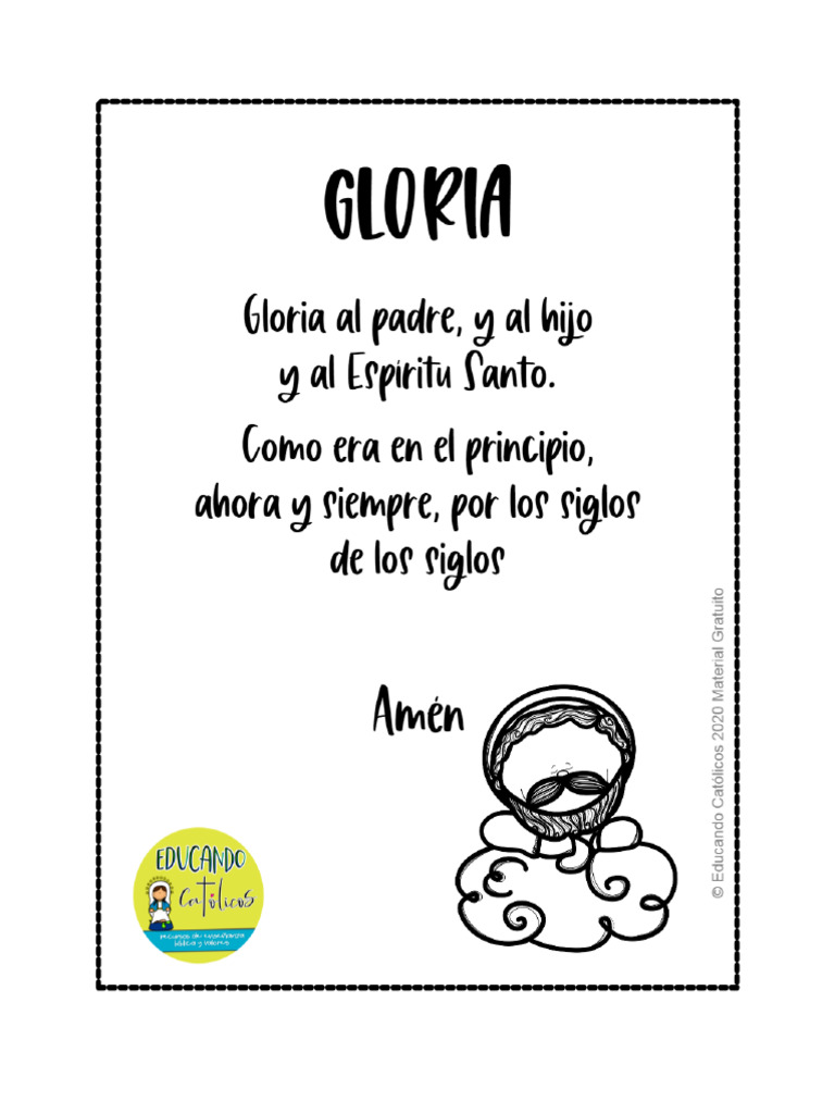 Oración - Gloria - Educando Catolicos | PDF