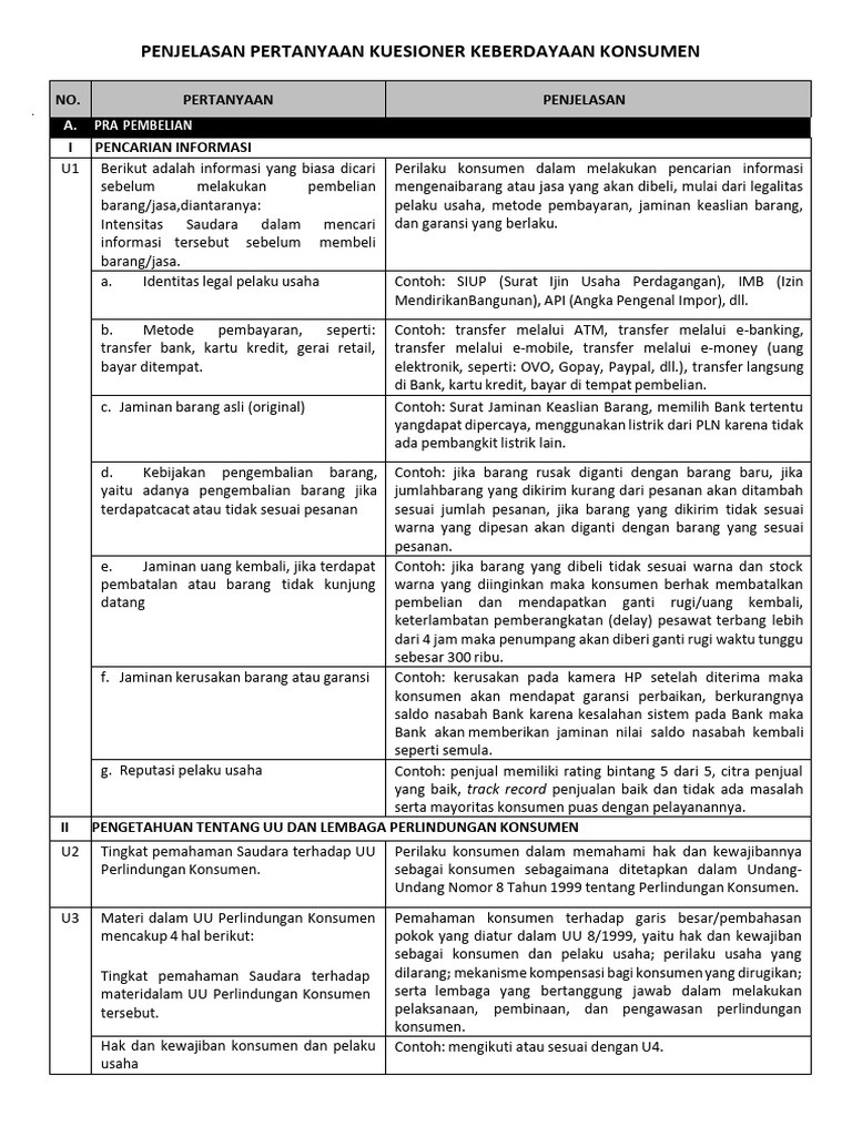 Panduan Kuesioner IKK 2024 | PDF