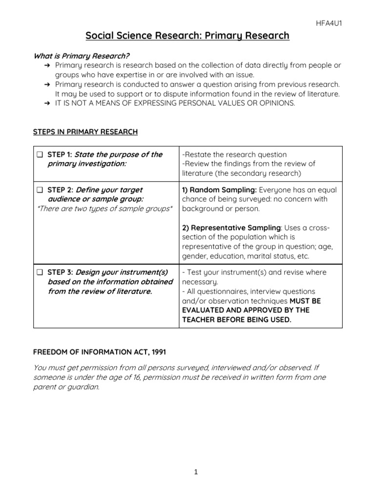 Primary Research | PDF