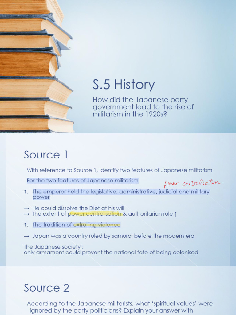 Party Government & Rise of Japanese Militarism Discus (New) | PDF ...