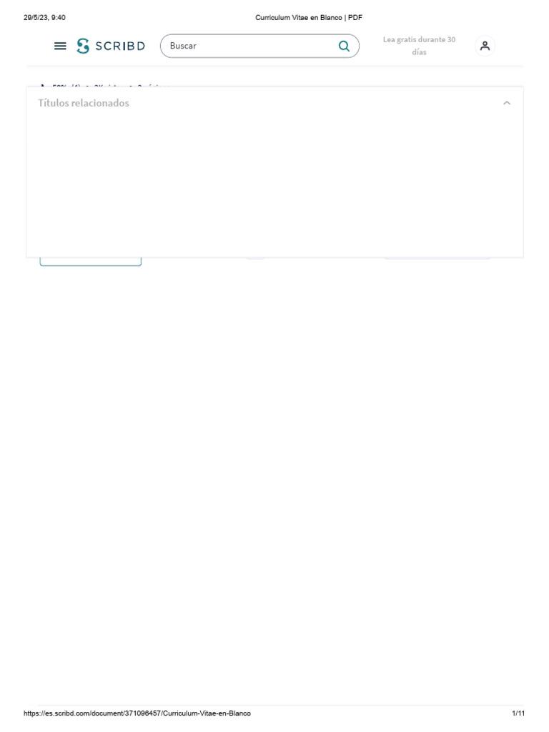 Curriculum Vitae en Blanco - PDF | PDF