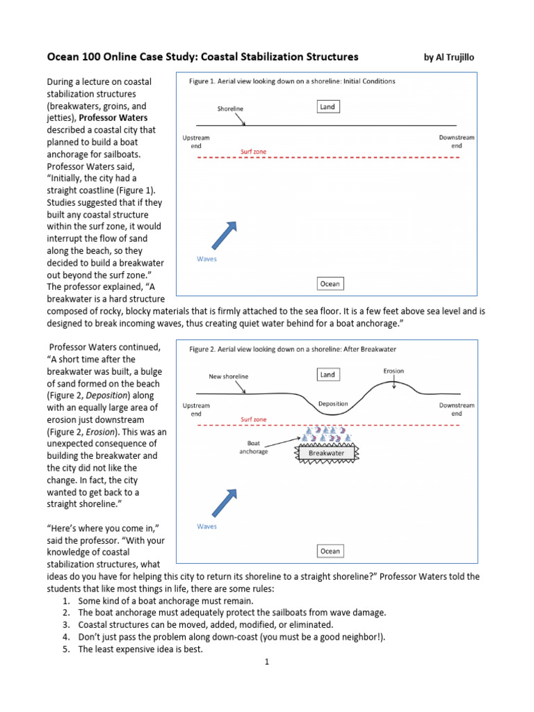 Case Study Coastal Stabilization Structures | PDF