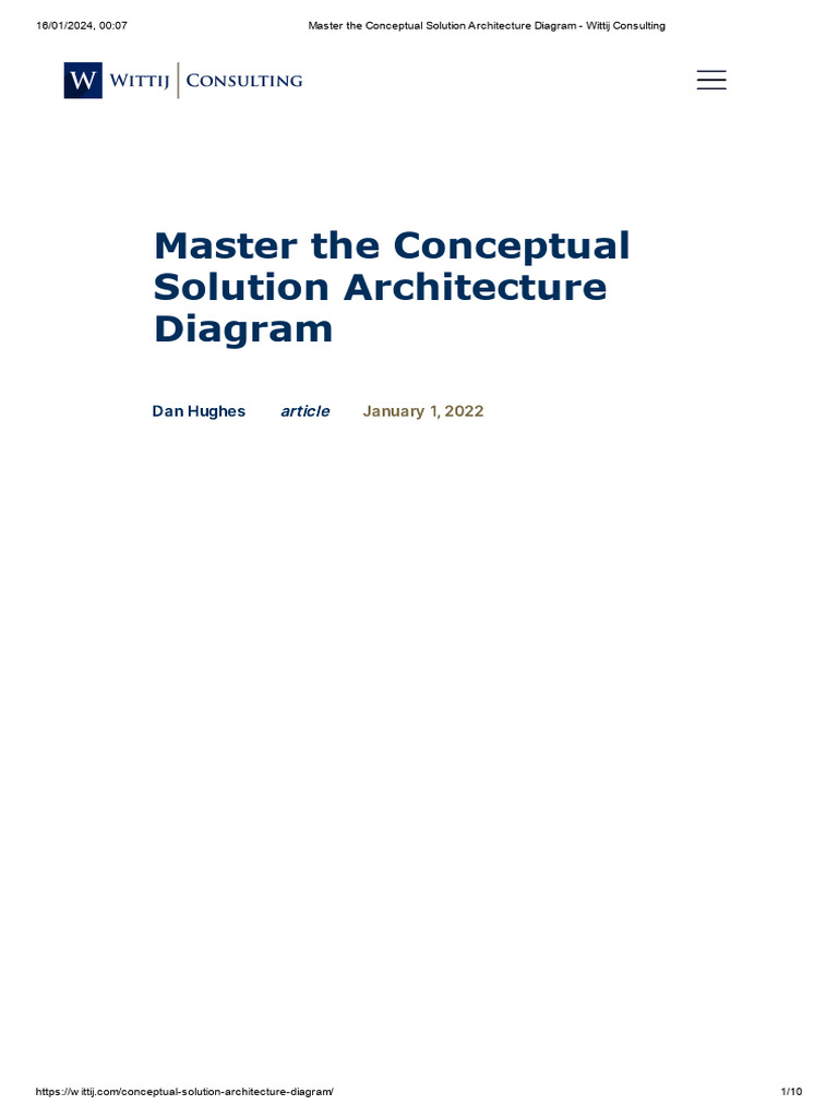 Master The Conceptual Solution Architecture Diagram - Wittij Consulting ...