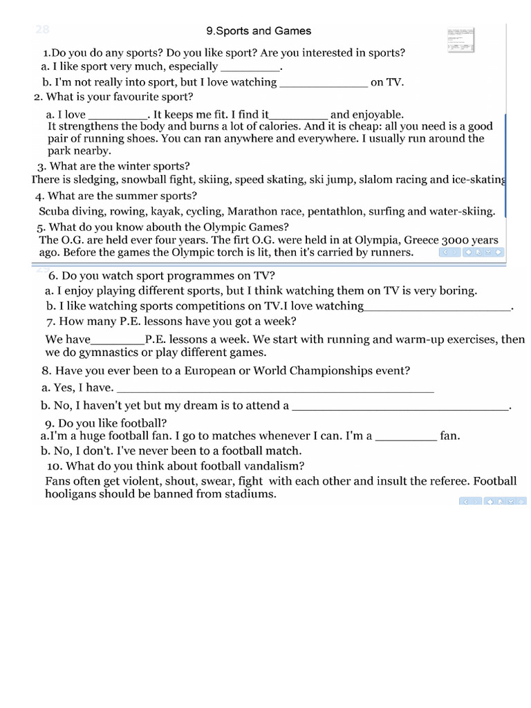 Sports, Games | PDF