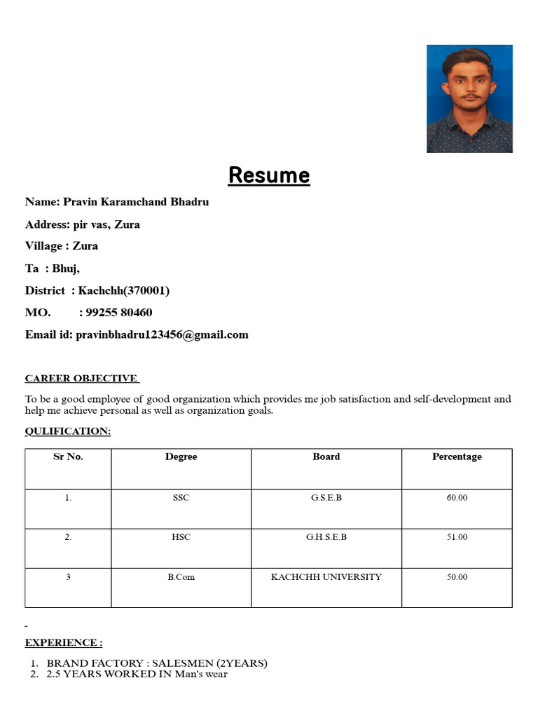 Bio Data - Docx - 20240820 - 202010 - 0000 | PDF