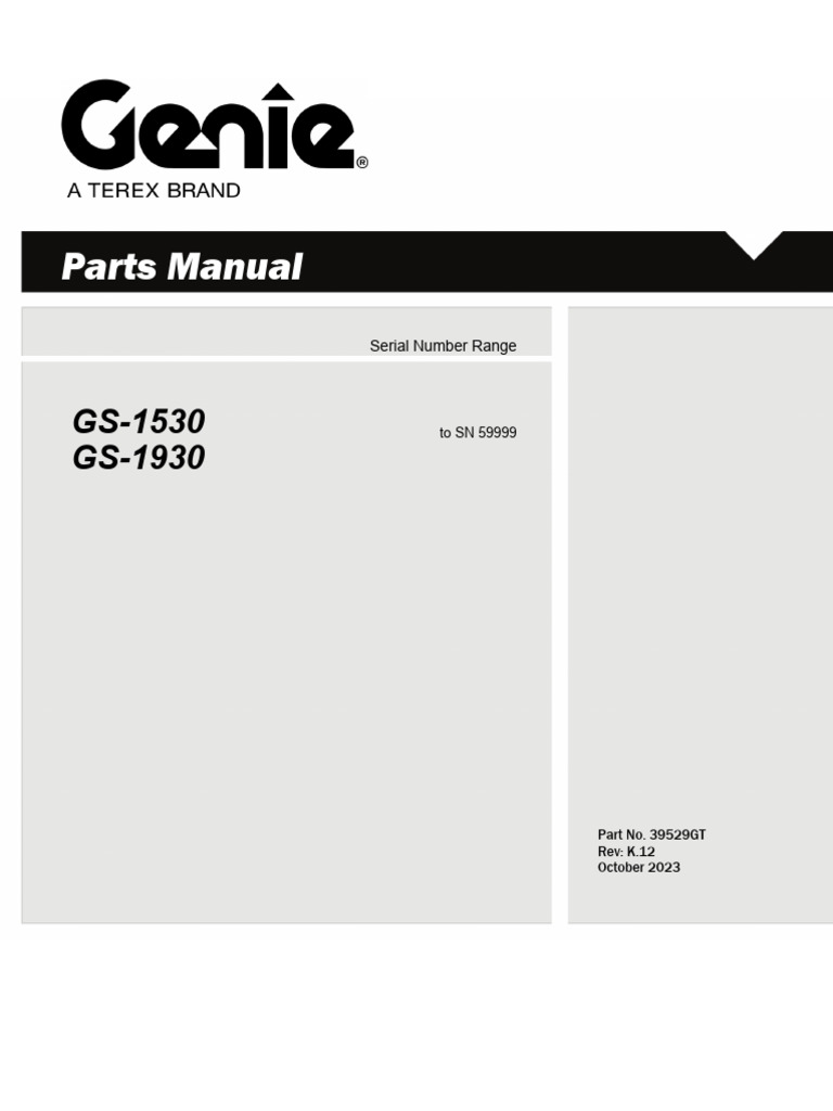 Parts Manual: GS-1530 GS-1930 | PDF