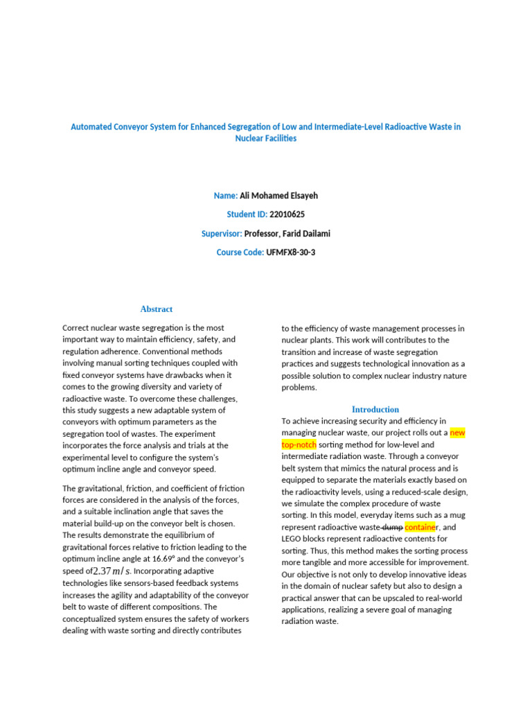 Ali Elsayeh Final Report | PDF