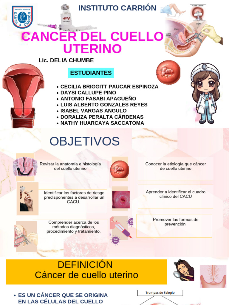Exposición Cáncer de Cuello Uterino - 20240828 - 182249 - 0000 | PDF | Cáncer de cuello uterino ...
