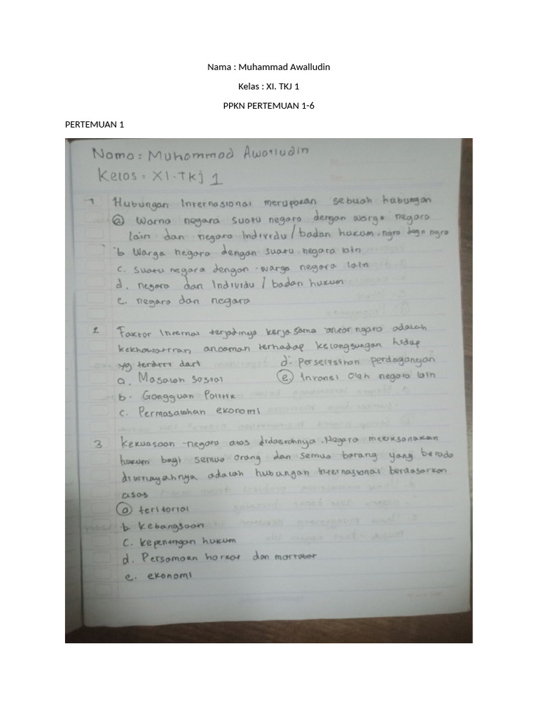 PPKN Pertemuan1-6 | PDF